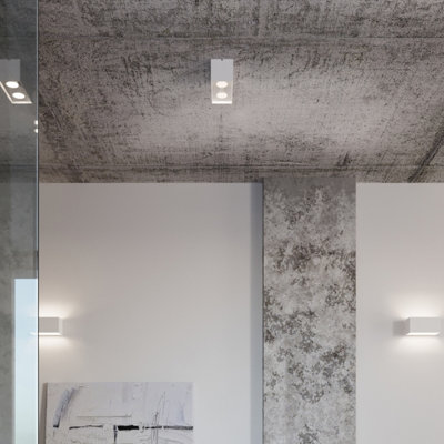 Quad Maxi Aluminium White 2 Light Classic Ceiling Light