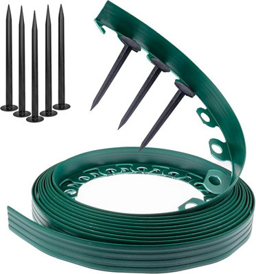 Quad Pack Garden Lawn Edging - 50mm Green Flexible Border Set