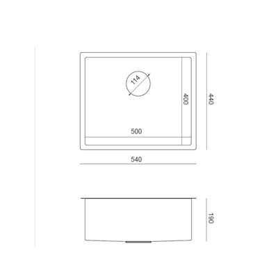Quadron Anthony 60 Kitchen Workstation Sink, Undermount with ...