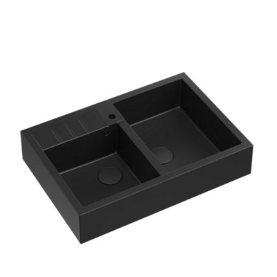 Quadron Bill 120 Pure Black GraniteQ 900mm butlers kitchen sink