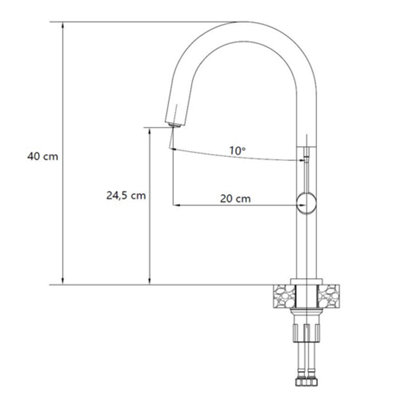 Quadron Haley Gold stainless steel kitchen tap