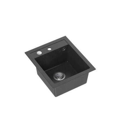 Quadron Johnny 100 kitchen sink bowl, 430mm to fit 45cm cabinet, inset ...