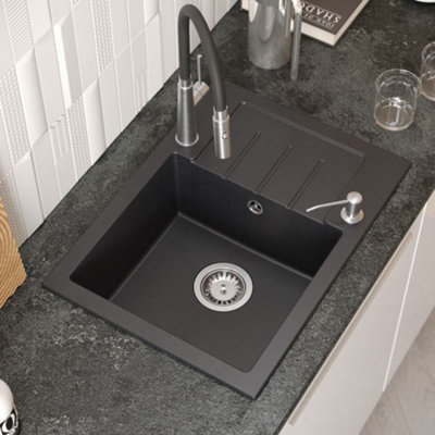 Quadron Johnny 116 Compact kitchen sink with small drainer to fit 45cm ...
