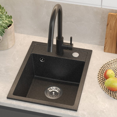Quadron Johnny 90 compact kitchen sink bowl, 390mm to fit 40cm cabinet ...