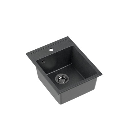 Quadron Johnny 90 compact kitchen sink with draining basket, 390mm to ...