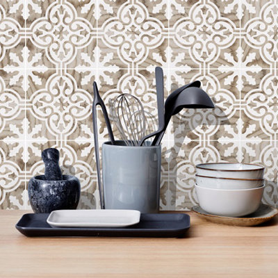 Quadrostyle Floc In Wood Wall Tile and Furniture Vinyl Stickers 15cm(L ...