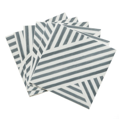Quadrostyle Linus Grey Wall Tile and Furniture Vinyl Stickers 15cm(L ...
