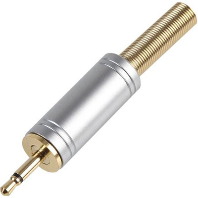 QUALITY 2.5mm (Mini Jack) Male Mono Solder Connector GOLD Headphone ...