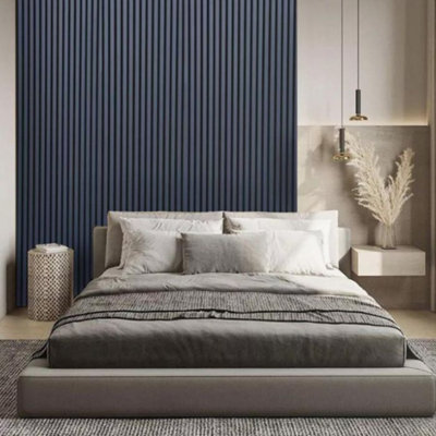 Quality high density milled MDF Acoustic Wall Panel KIT London Blue ...