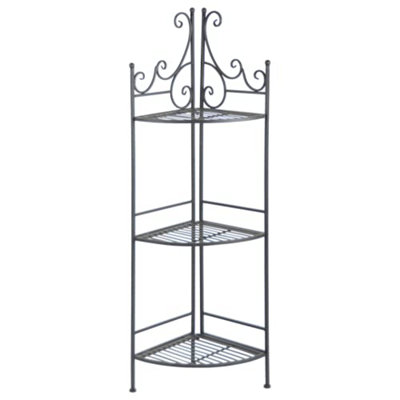 Quarter Corner Folding Garden Etagere