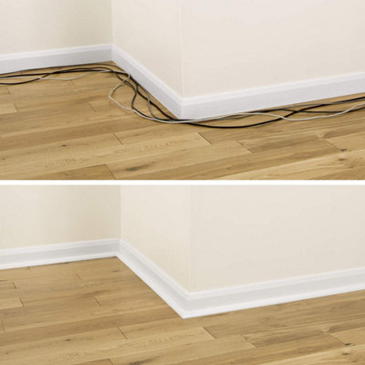 Quarter Round Cable Trunking, Quadrant Cable Cover, Paintable, Self ...