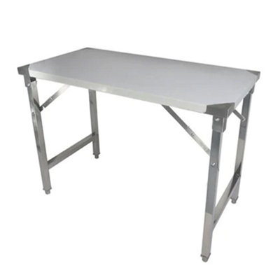 Quattro 1200mm Stainless Steel Foldable Work Trestle Table for Catering ...