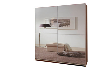QUBA White 135 Full Mirrored Sliding Wardrobe
