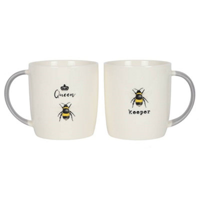 Queen Bee and Keeper Ceramic Mug Set | DIY at B&Q