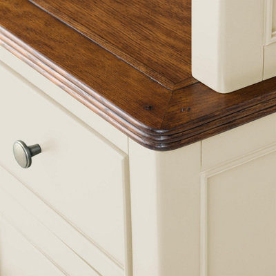 Queensbury Large Sideboard with Oak Top, 3 Doors and Drawers - Cotswold ...
