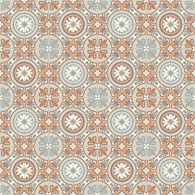 QueensTex Victorian Tile Vinyl by Remland (Rosedale , 6m x 3m)