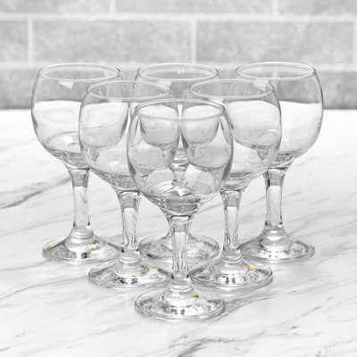 Queensway Home & Dining 15cm Height Red Wine Glasses 225ml Bar ...