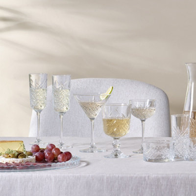 Queensway Home & Dining 175ml Glass Stemmed Champagne Prosecco Flutes ...