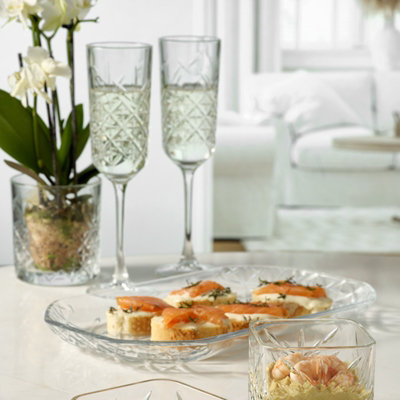 Queensway Home & Dining 175ml Glass Stemmed Champagne Prosecco Flutes ...