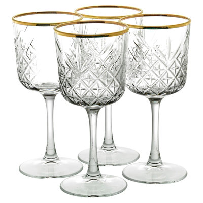 Queensway Home & Dining 330ml Tall Stemmed Red Wine Glasses Dinner Cups ...