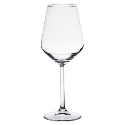 Queensway Home & Dining 350ml x 6 Stemmed Clear Glass White Red Wine ...