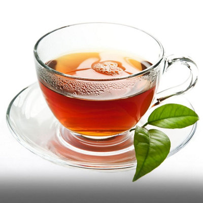 Queensway Home & Dining 7cm Height Clear Glass Cups & Saucers Tea ...