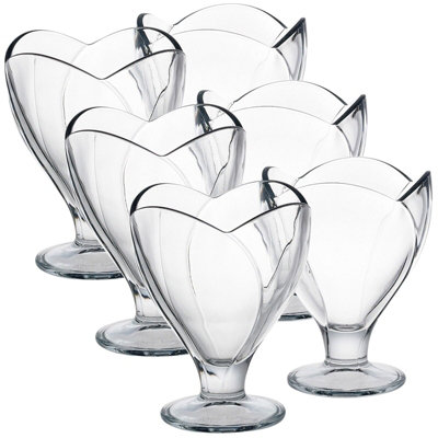 Queensway Home & Dining Height 12cm Set of 6 270ml Clear Glass Ice ...