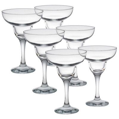 Queensway Home & Dining Height 17cm Set of 6 Clear Glass Tall Stemmed ...