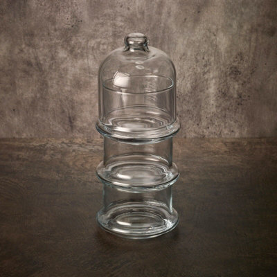 Queensway Home & Dining Height 23cm 3 Tier Clear Glass Display Snacks ...
