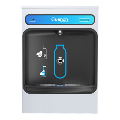 Quench Wall Mounted Black Water Bottle Filling Station