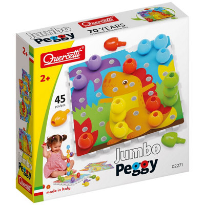 Quercetti Jumbo Peggy - 45 Piece Toddler Game
