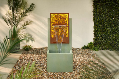 Quercus Modern Metal Water Feature without Cover