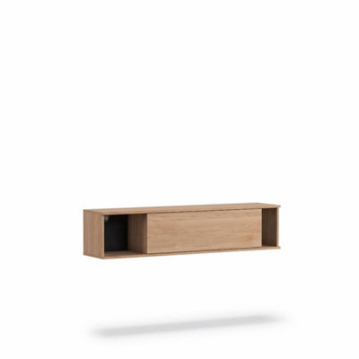 Querty 06 Wall Shelf in Oak Hickory - Modern Storage with a Bold ...