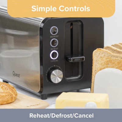Quest 2 Slice Stainless Steel Toaster with Extra Wide Slots