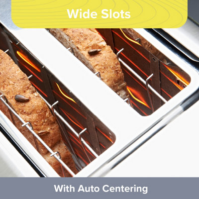 Quest 2 Slice Stainless Steel Toaster with Extra Wide Slots