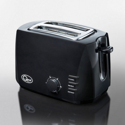 Quest 2 Slice Toaster with Extra Wide Slots - Black