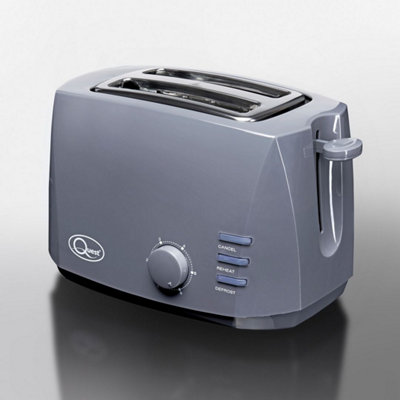 Quest 2 Slice Toaster with Extra Wide Slots - Grey