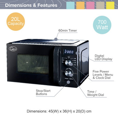 Quest 20 Litre Classic Digital Microwave
