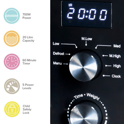 Quest 20 Litre Classic Digital Microwave