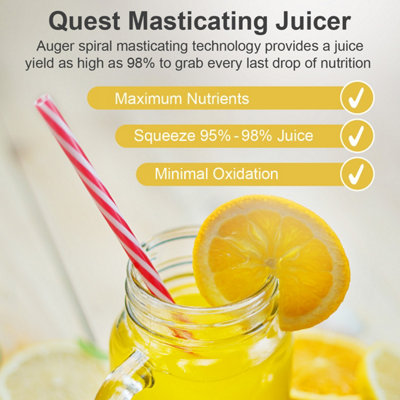 Quest 31119 150W White Coloured Slow Juicer