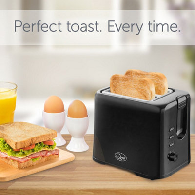 Quest 34289 Black Coloured 2 Slice Toaster