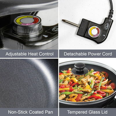 Quest 35870 5L Electric Wok with Lid