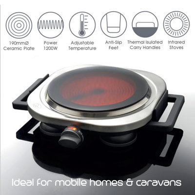 Quest 36249 Ceramic Infrared Single Hot Plate