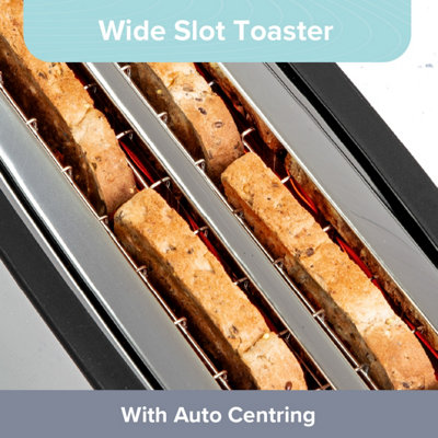 Quest 4 Slice Toaster with Long Slots