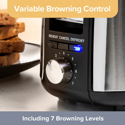 Quest 4 Slice Toaster with Long Slots