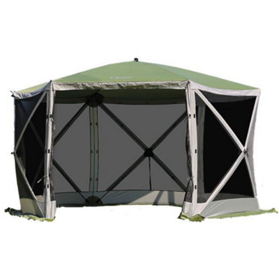 Quest Instant Spring Up Screen House 6 Pop Up Gazebo for Garden and Camping
