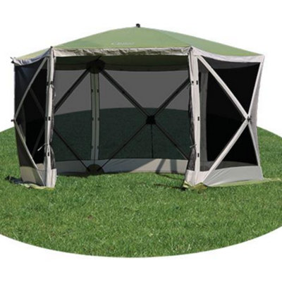 Quest Instant Spring Up Screen House 6 Pop Up Gazebo for Garden and Camping