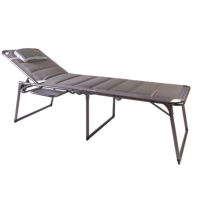 Quest Naples Pro Lounge Bed with Side Table Grey