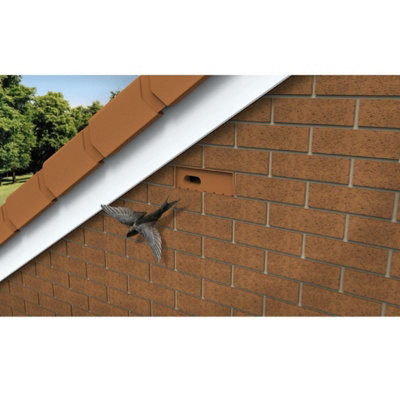 Quick Nesting Brick Box, White Breeding Bird House for Brick or ...