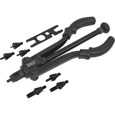 Quick Release 345mm Arm Threaded Nut Riveter - Adjustable Nozzle Rivet ...